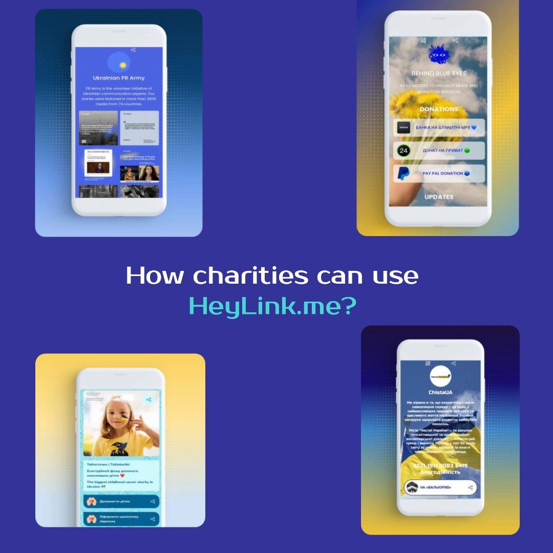 How charities can use HeyLink.me?